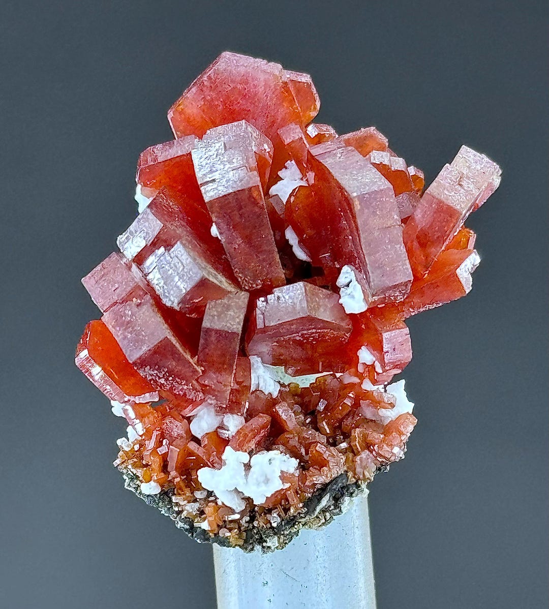 Rare Combination Vanadinite Calcite and Manganese in Perfect Conditions ...
