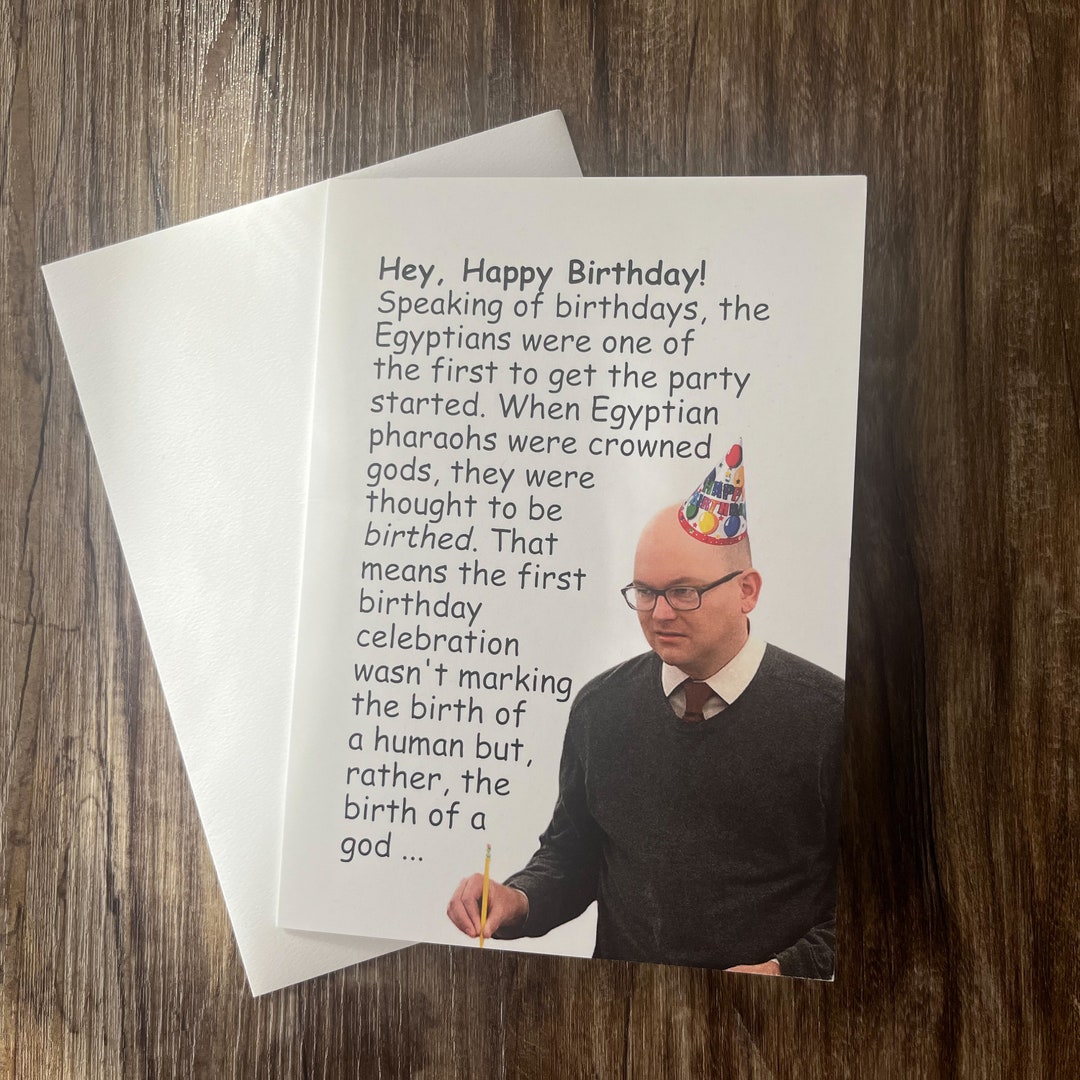 Colin Explains Birthdays | Greeting Card - Etsy