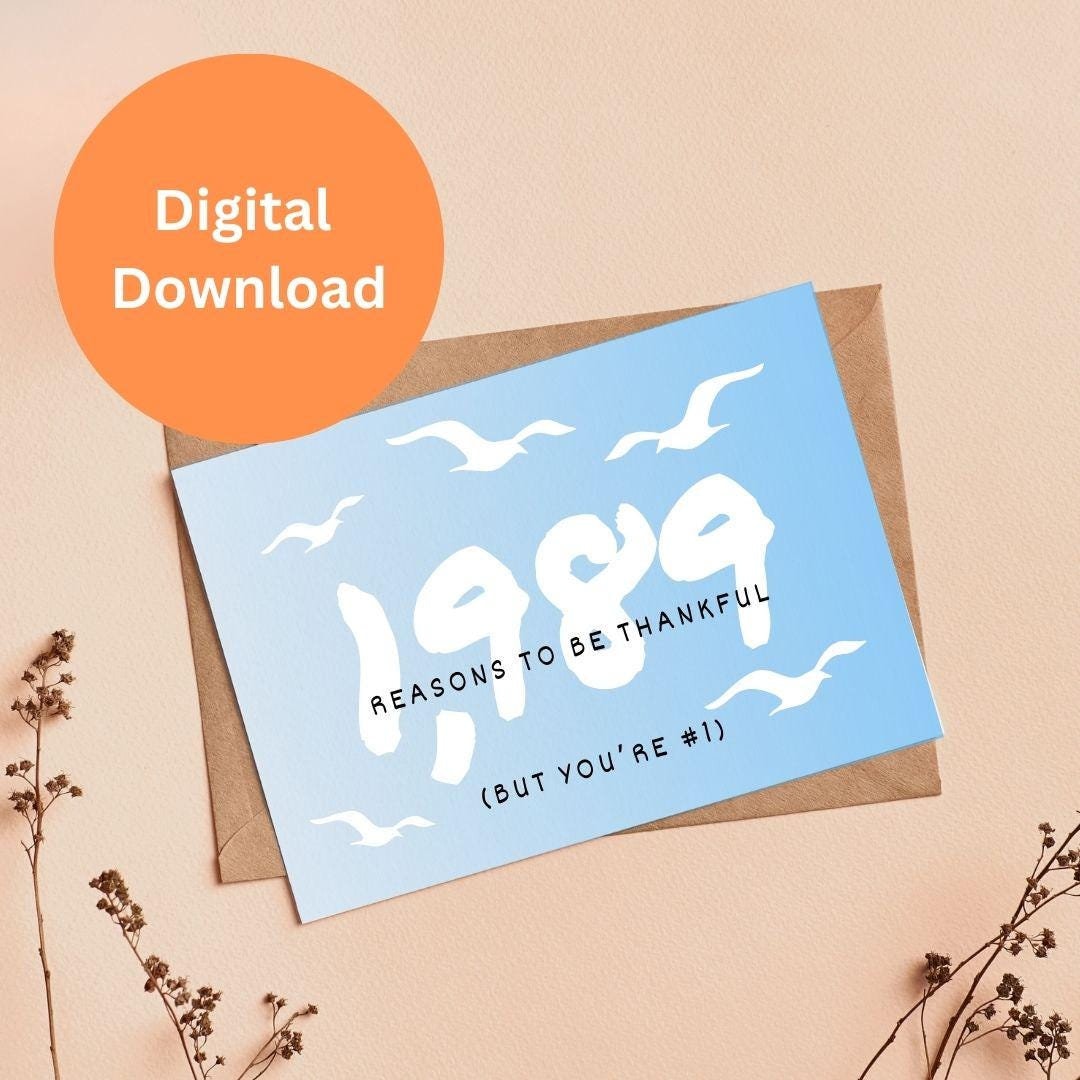 Taylor Swift Thank You Card Thanksgiving Card Taylor Swift Thanksgiving ...