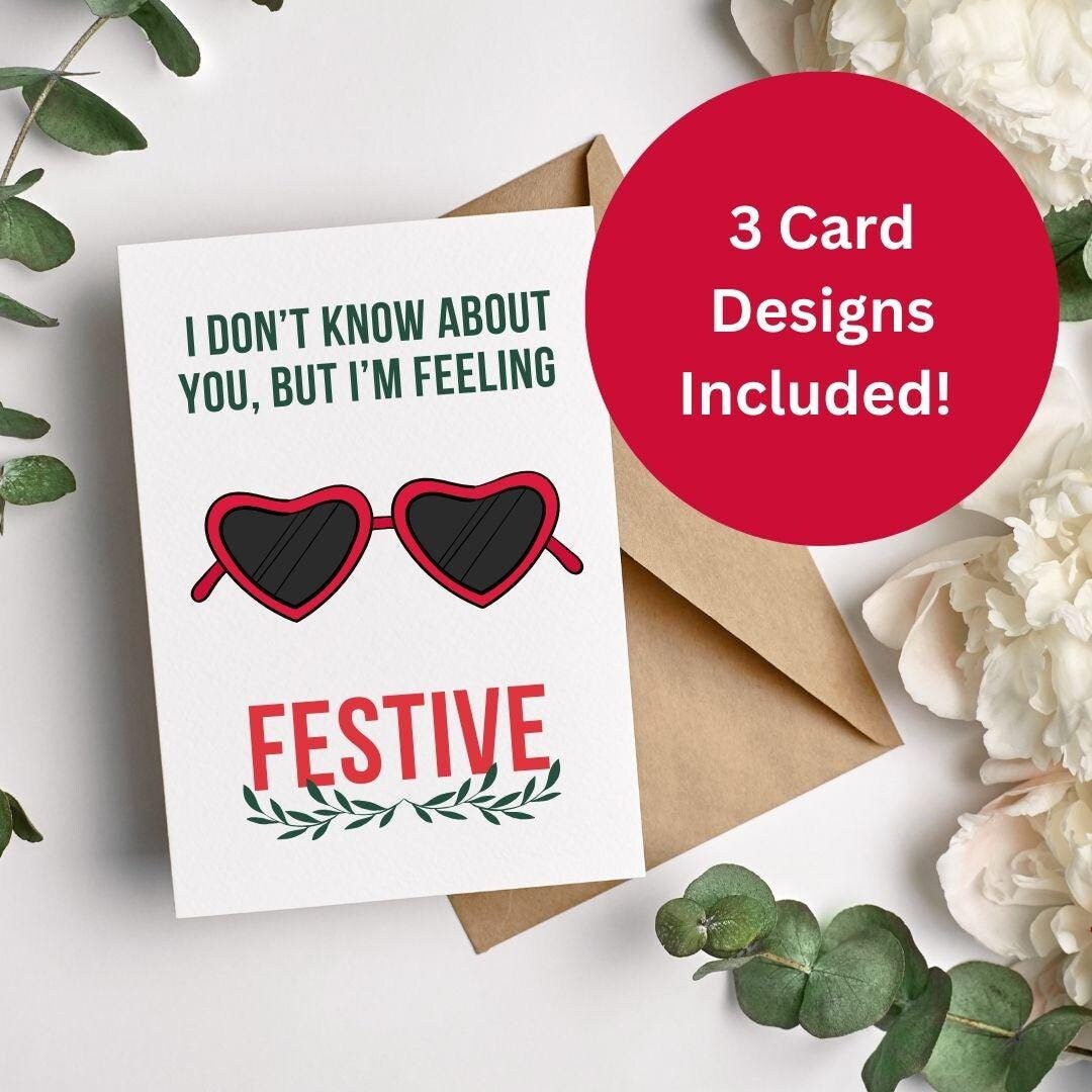 3 Pack Taylor Swift Christmas Card | Christmas Card | Taylor Swift ...