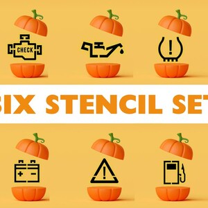 Dashboard Warning Light Pumpkin Stencils Mechanic Gift Pumpkin Carving ...