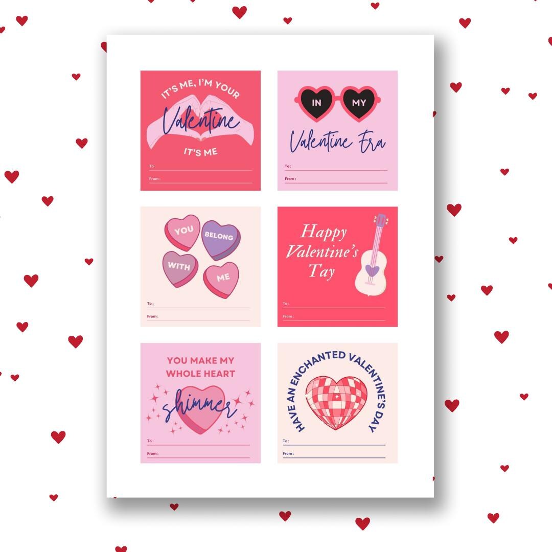 Taylor Swift Valentines, Taylor Swift Card, Swiftie Valentines ...