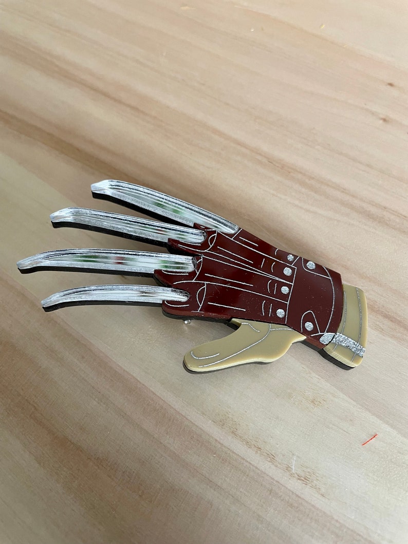 Scary Brooch From Pop Culture, Horror, Halloween, Gauntlet, Glove, Made ...