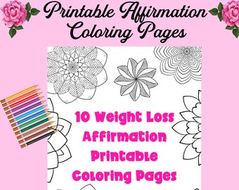 Weight Loss Coloring Pages - Etsy