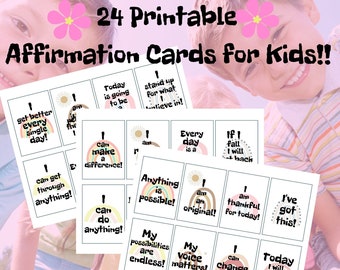 Daily Affirmation Cards for Kids, Back to School Quote Cards, Lunch Box ...