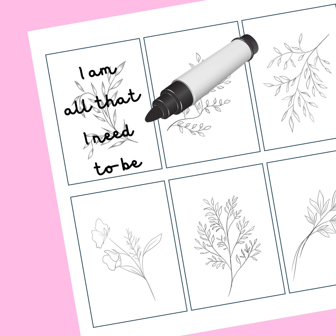 Printable Blank Affirmation Cards, Write Your Own Affirmations, Blank ...