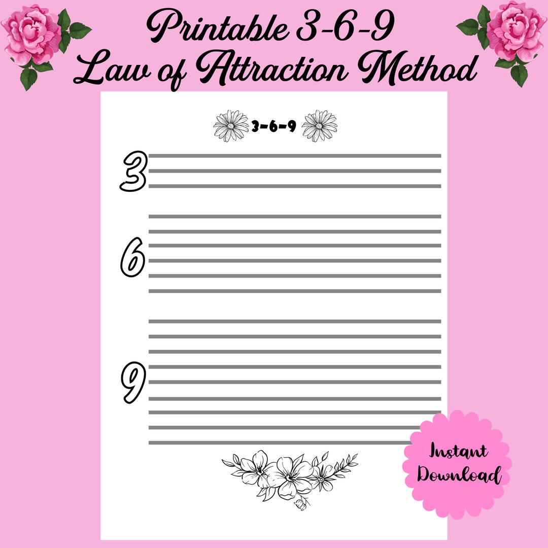 3-6-9 Method, 369 Manifestation, Law of Attraction, Scripting ...