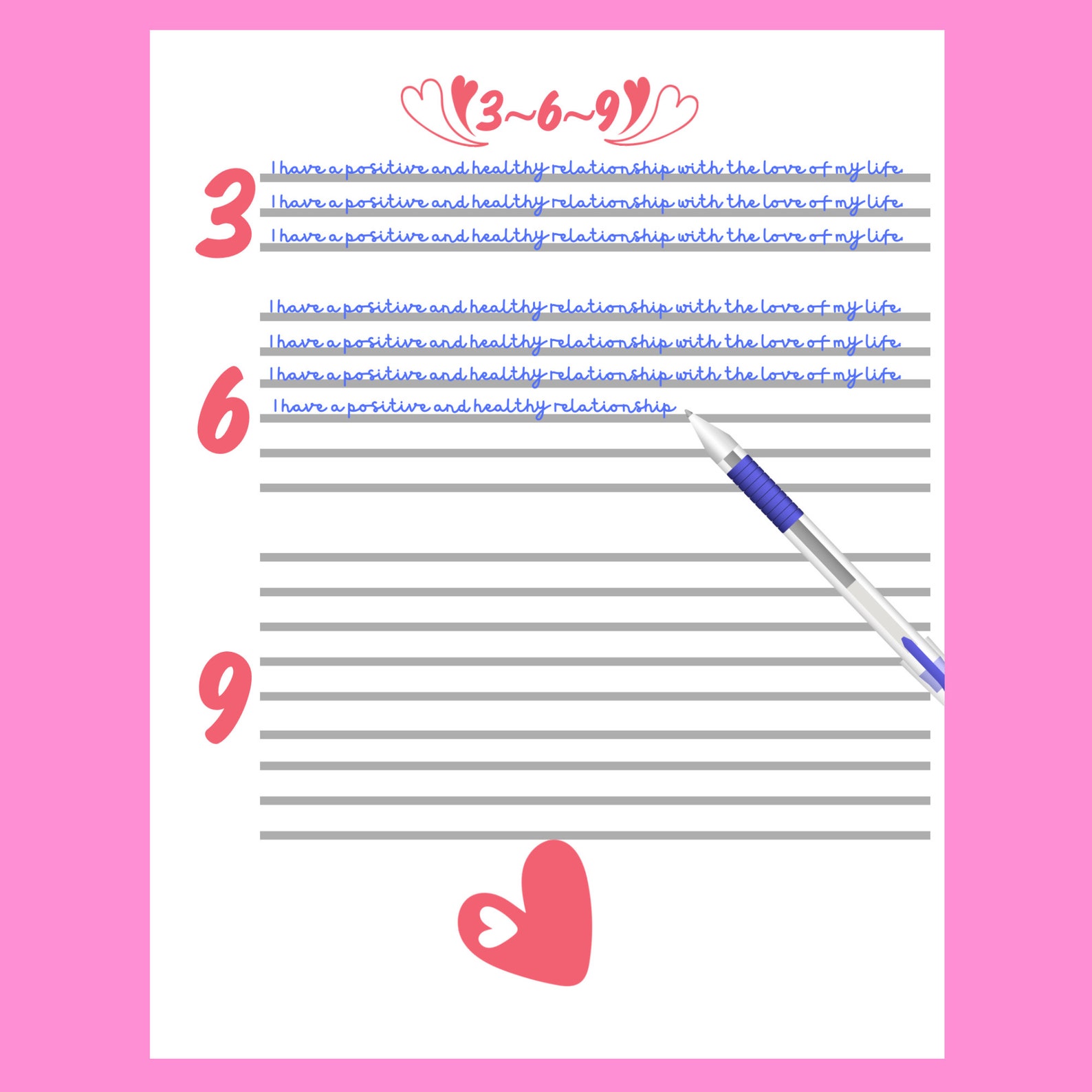 3-6-9 Method 369 Manifestation Law of Attraction Scripting - Etsy UK