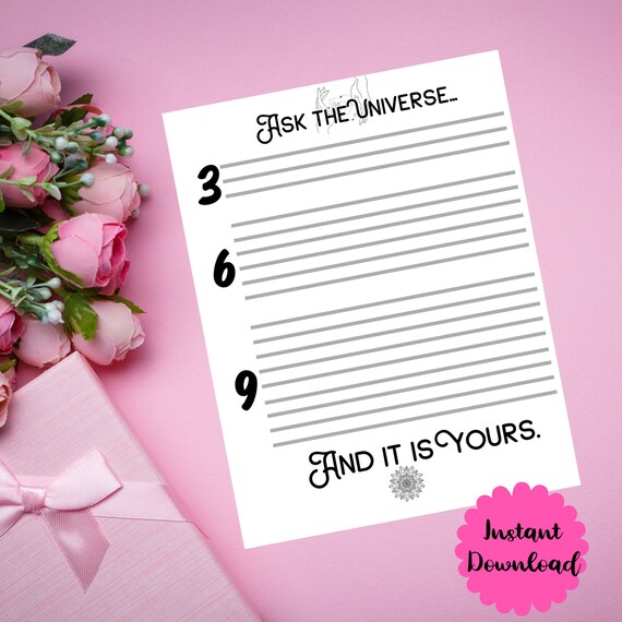 3-6-9 Method 369 Manifestation Law of Attraction Scripting | Etsy