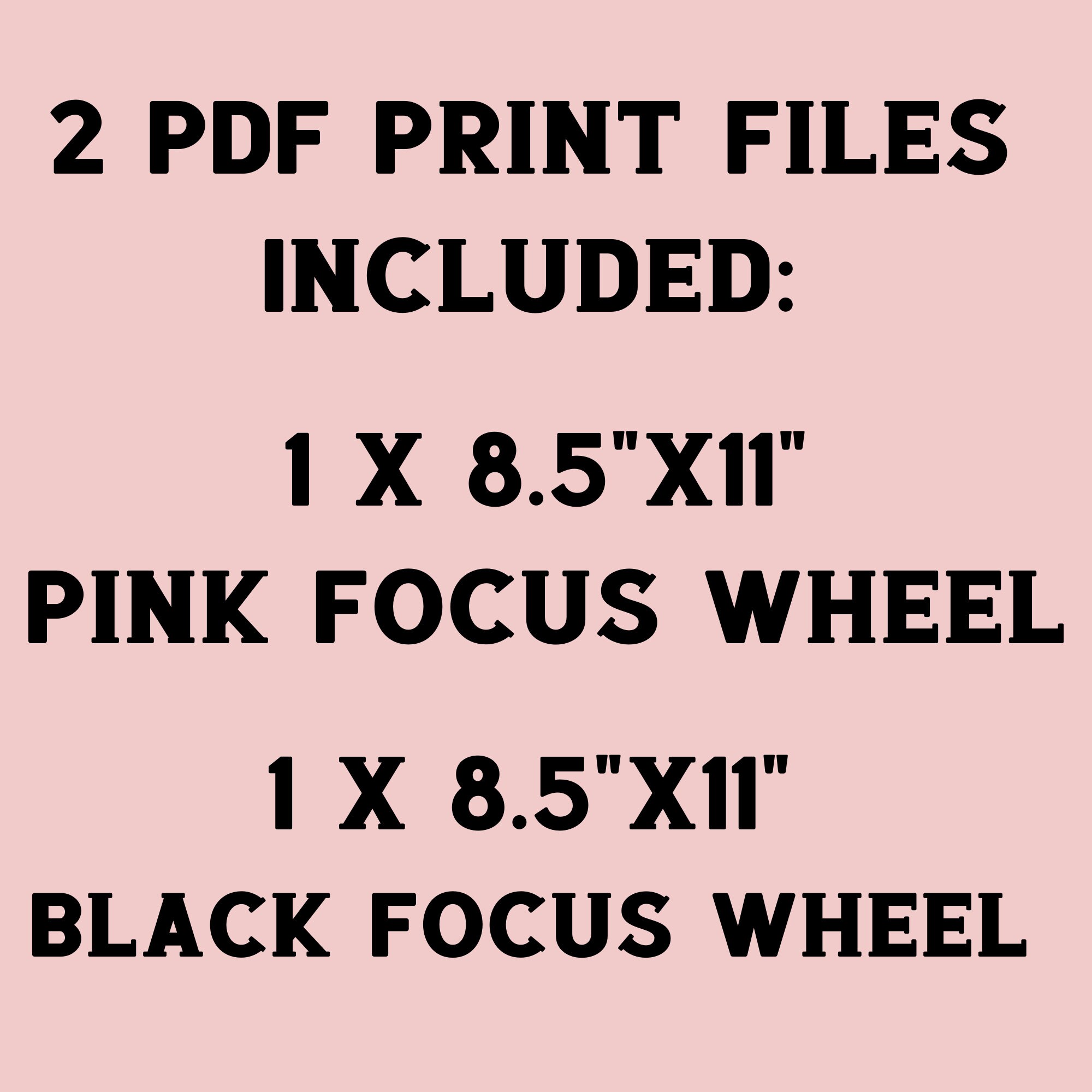 Printable Focus Wheel, Goal Worksheet, Manifestation Tools, Digital ...