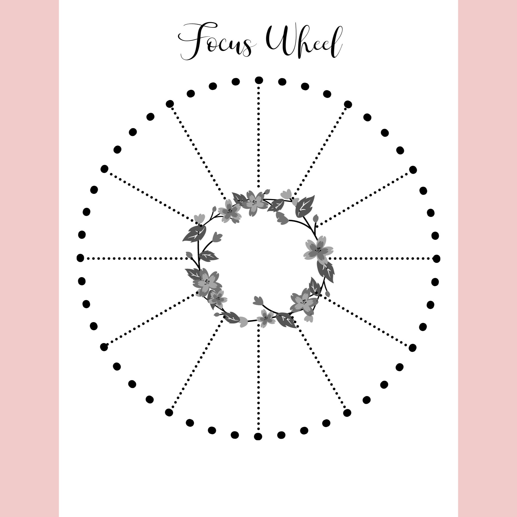 Printable Focus Wheel Goal Worksheet Manifestation Tools - Etsy