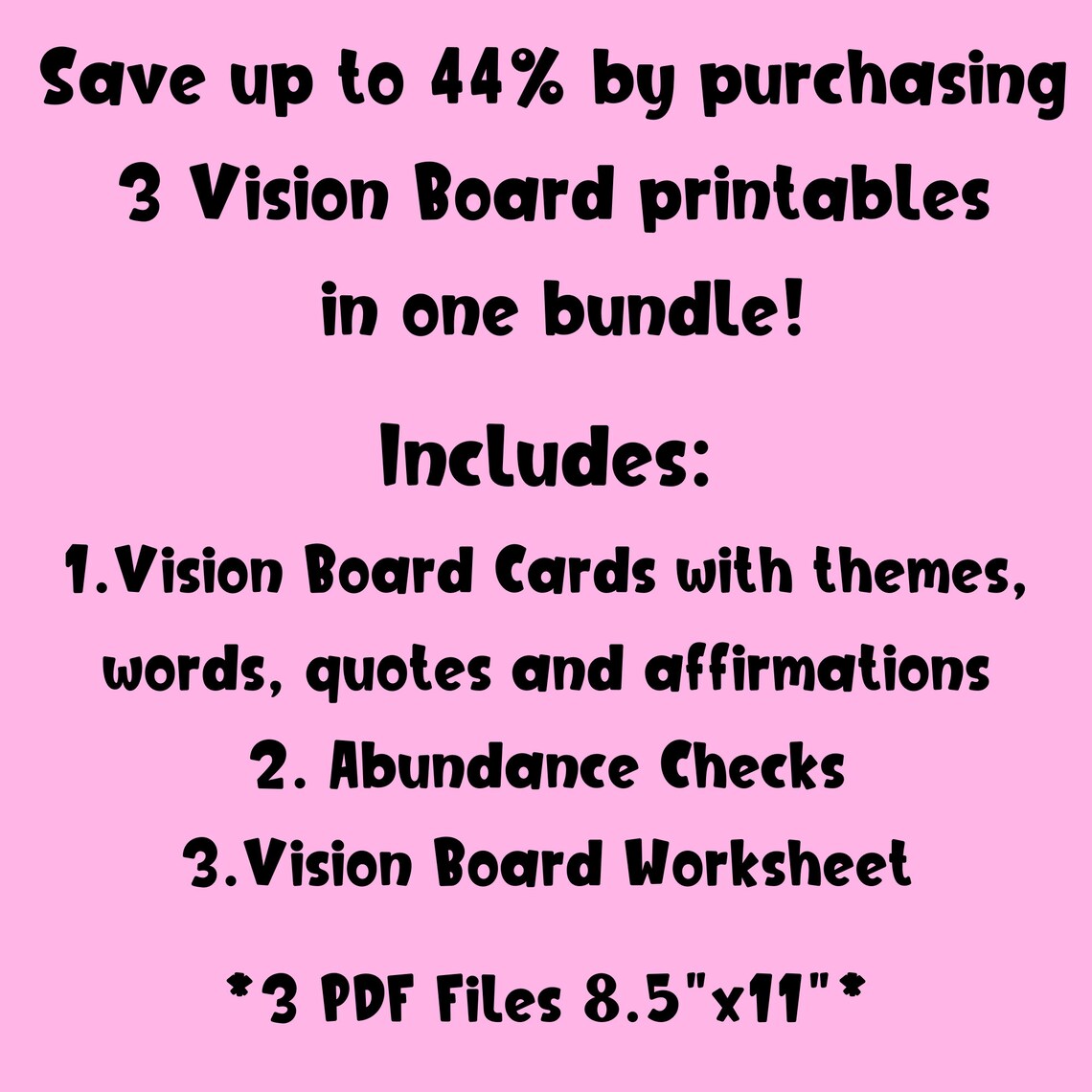 Vision Board Kit 2024, Printable Vision Board Bundle, Vision Board ...