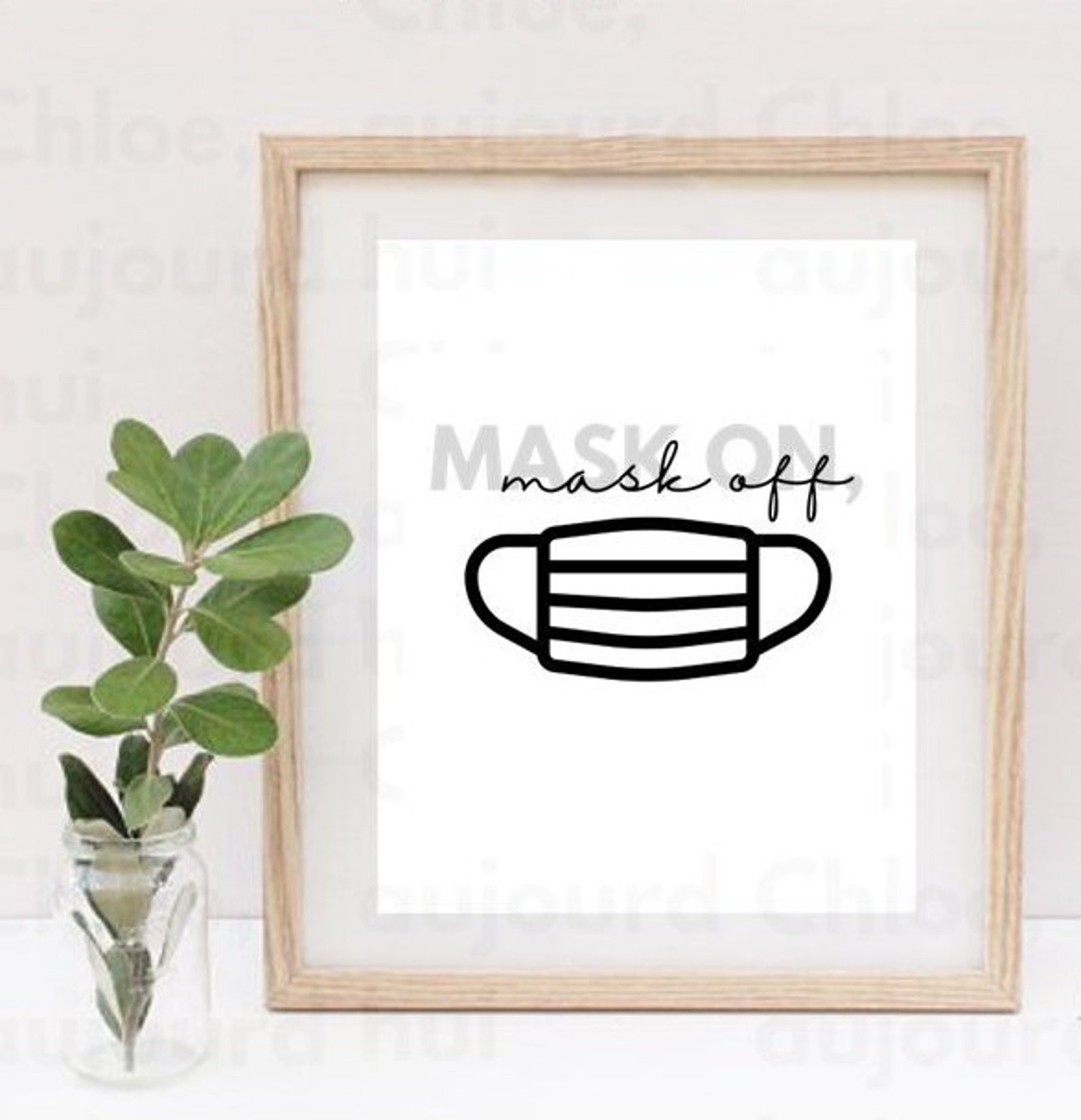 Mask On Mask off Funny Quote Pun Humorous Cute Entryway - Etsy