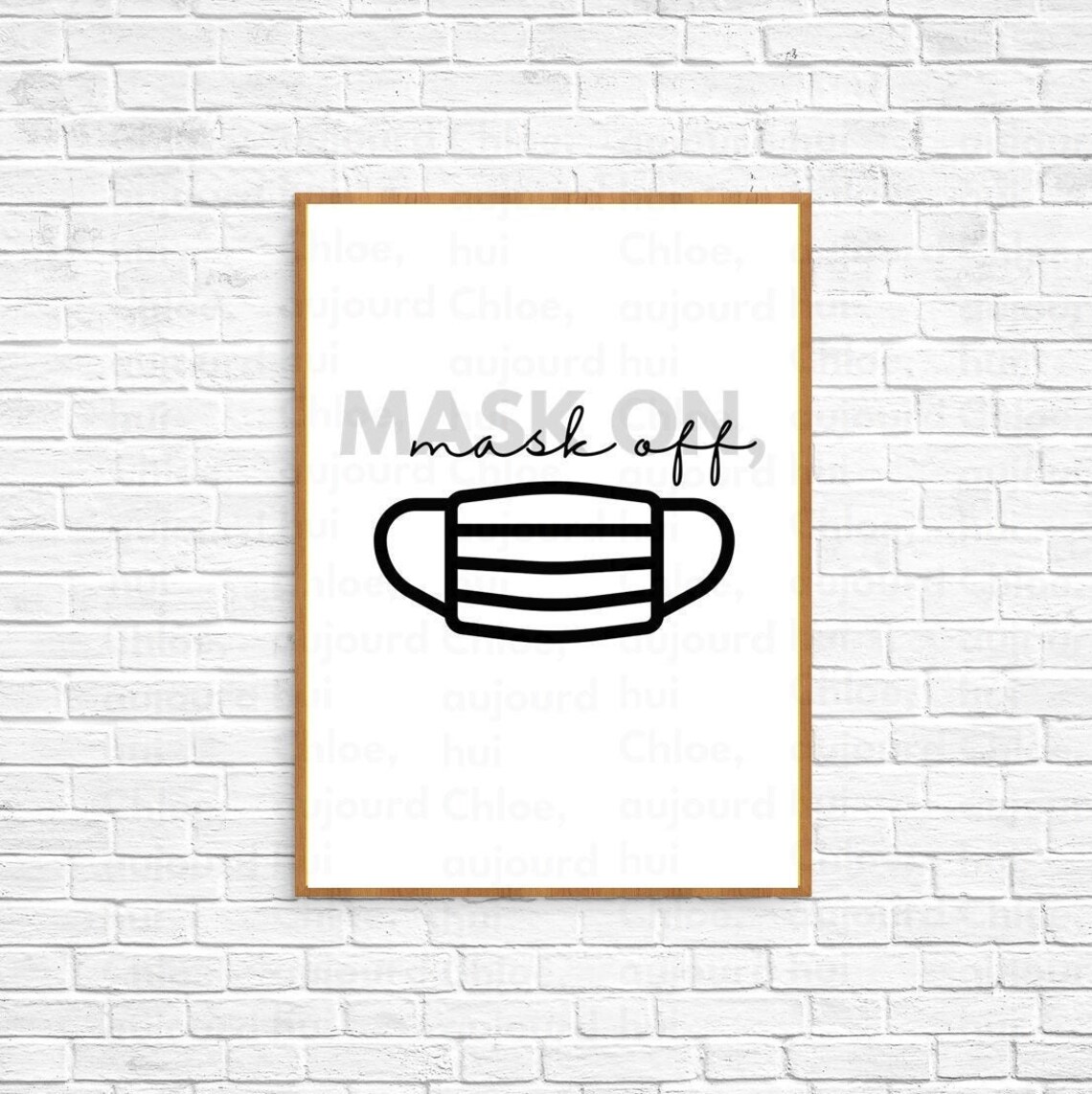 Mask On Mask off Funny Quote Pun Humorous Cute Entryway - Etsy