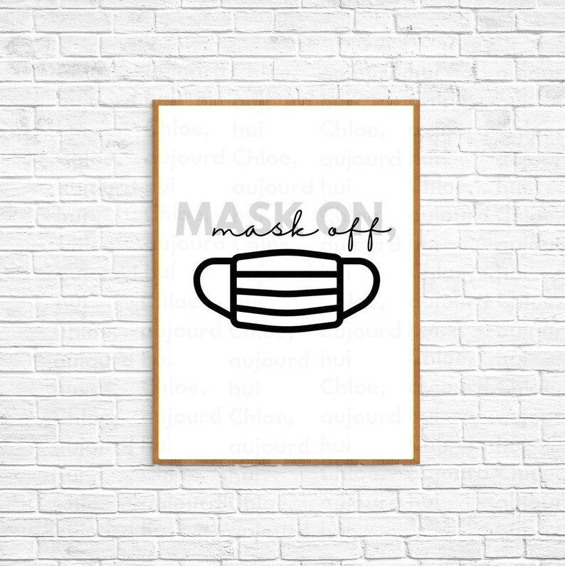 Mask On Mask off Funny Quote Pun Humorous Cute Entryway - Etsy