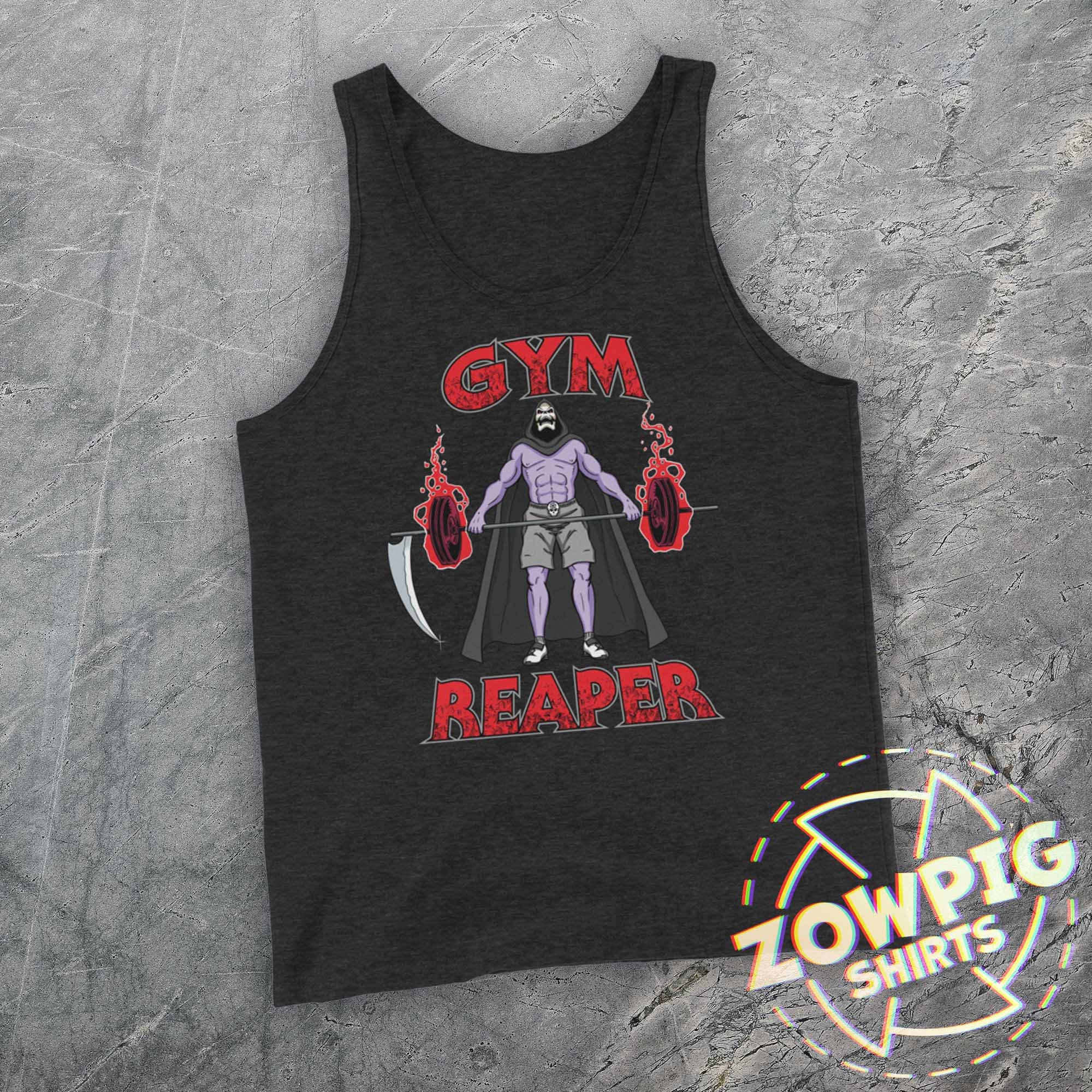 The Gym Reaper Funny Halloween Grim Reaper Deadlift Weighlifting ...