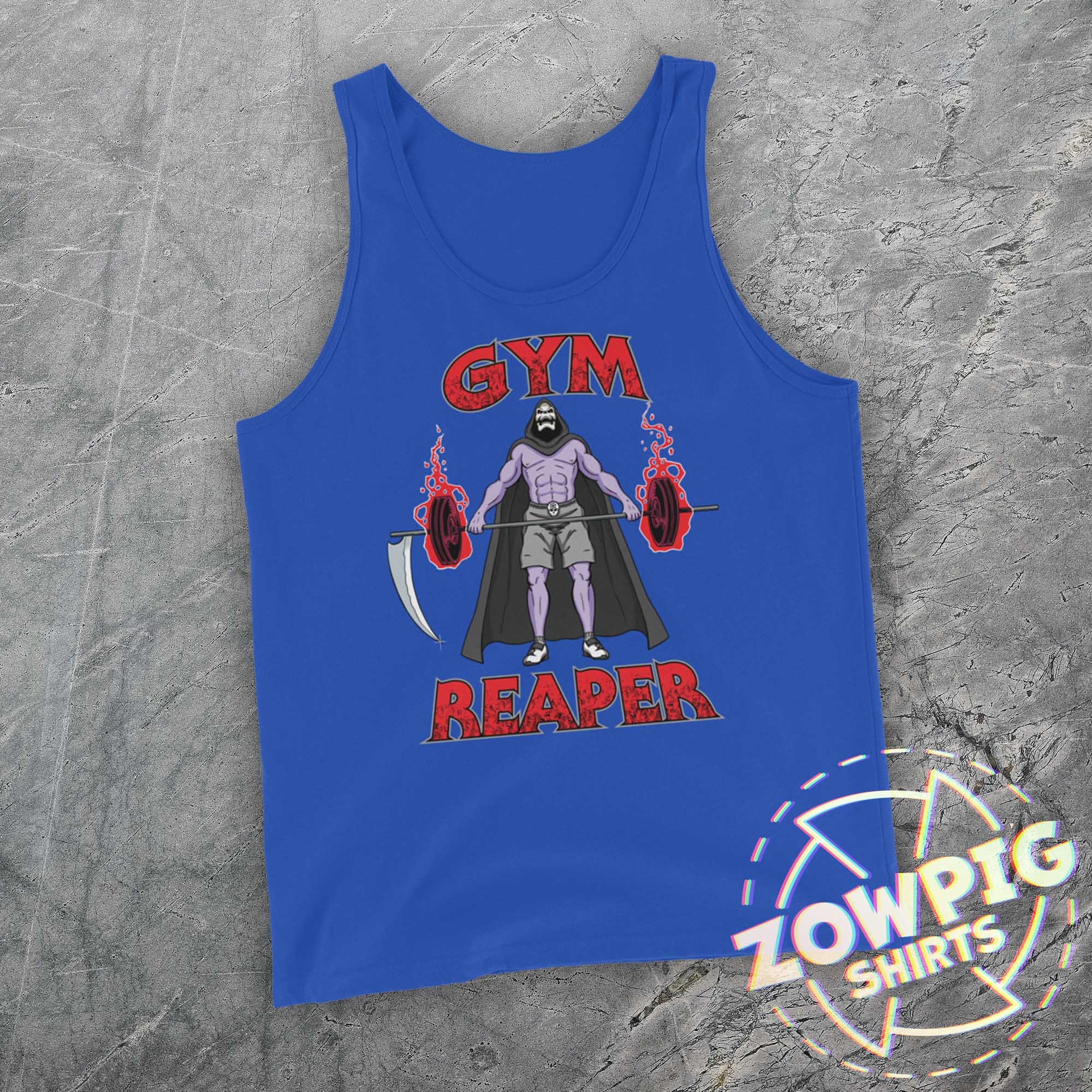 The Gym Reaper Funny Halloween Grim Reaper Deadlift Weighlifting ...