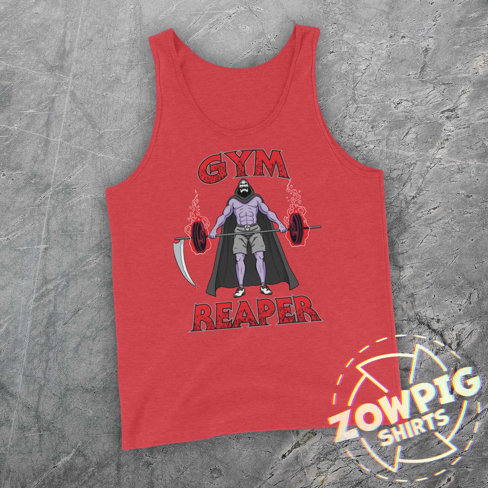 The Gym Reaper Funny Halloween Grim Reaper Deadlift Weighlifting ...
