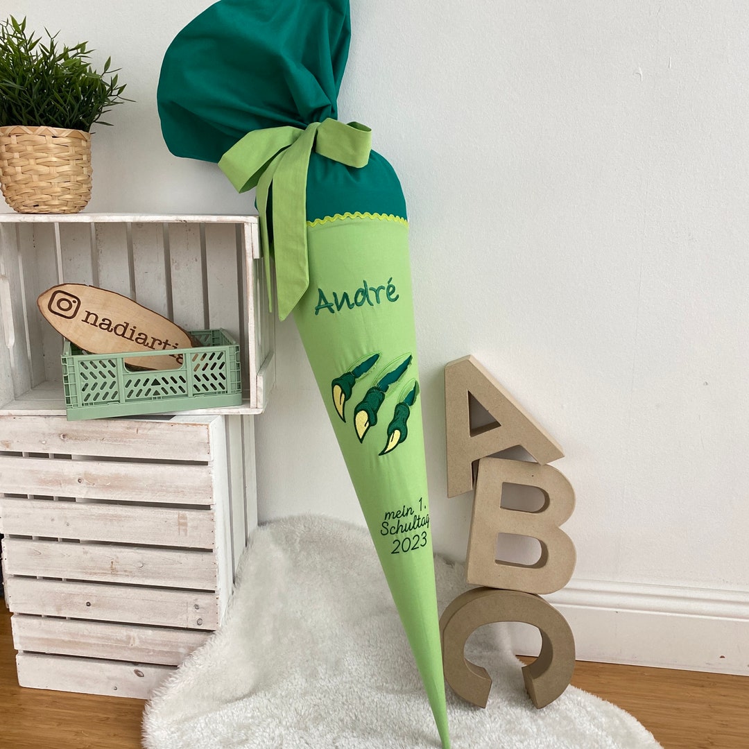 T-rex DINO School Cone Dinosaur Claws Green Candy Cone for Boys Ergobag ...