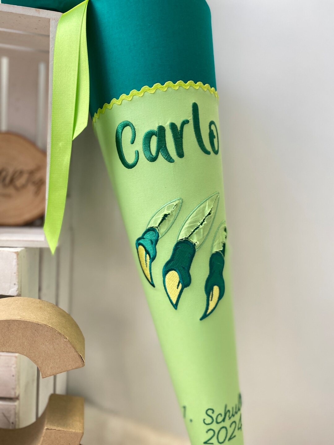 T-rex Dinosaur School Cone | Dinosaur Claws Green Candy Cone for Boys ...