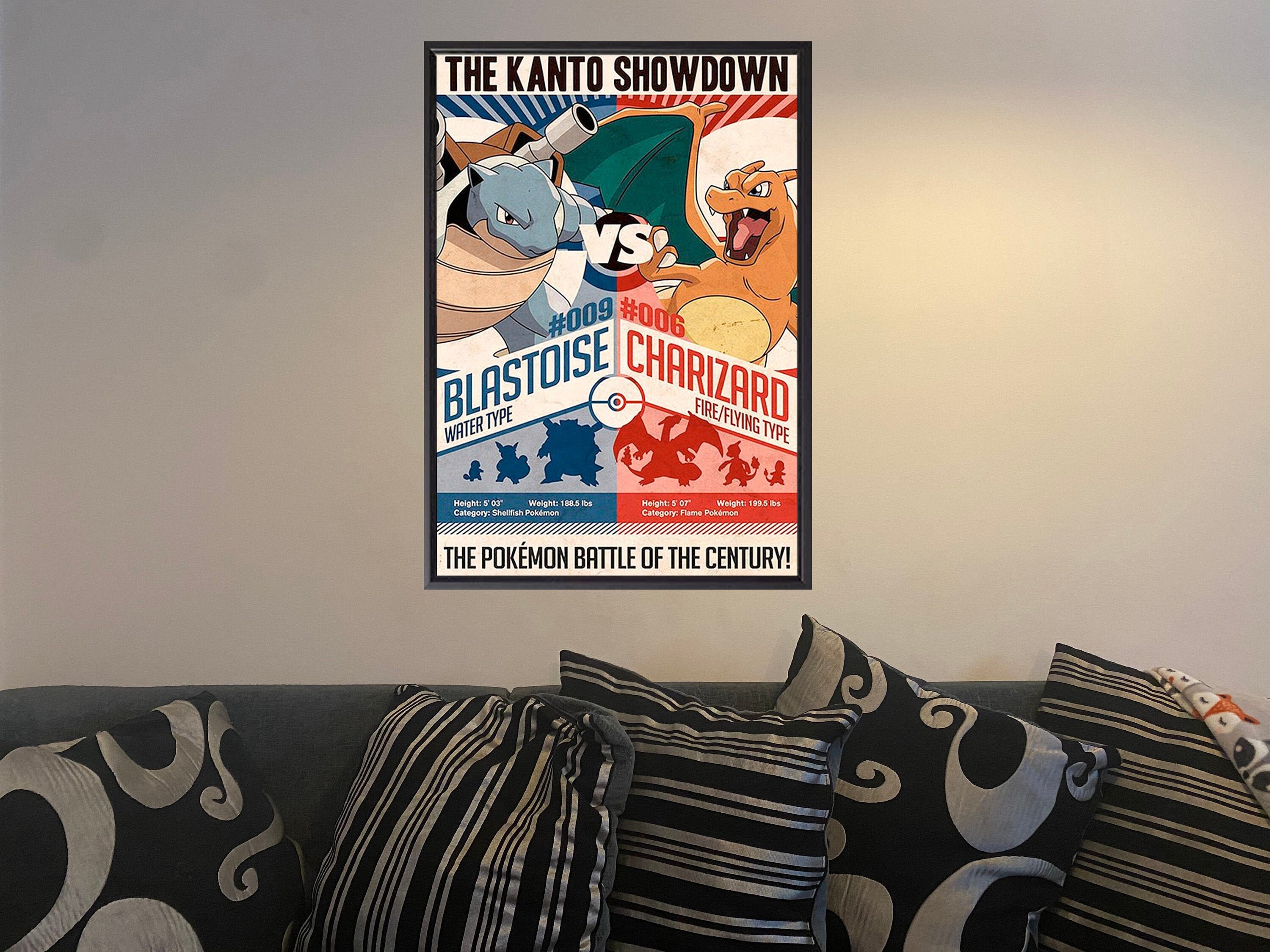 Pokemon Kanto Showdown Poster Charizard & Blastoise - Etsy
