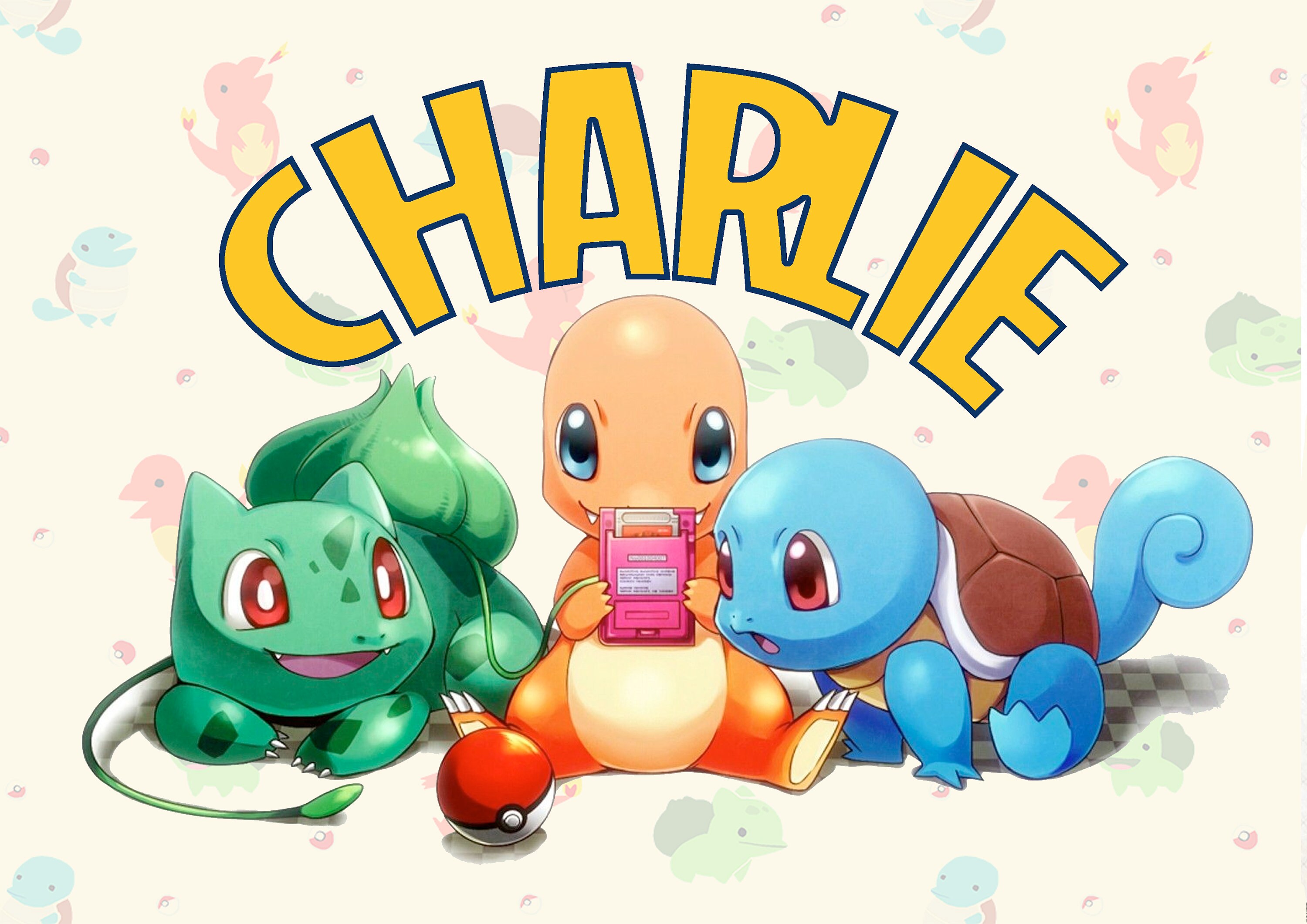 Pokemon Personalized Children's Print Starter Boys & Girls - Etsy UK
