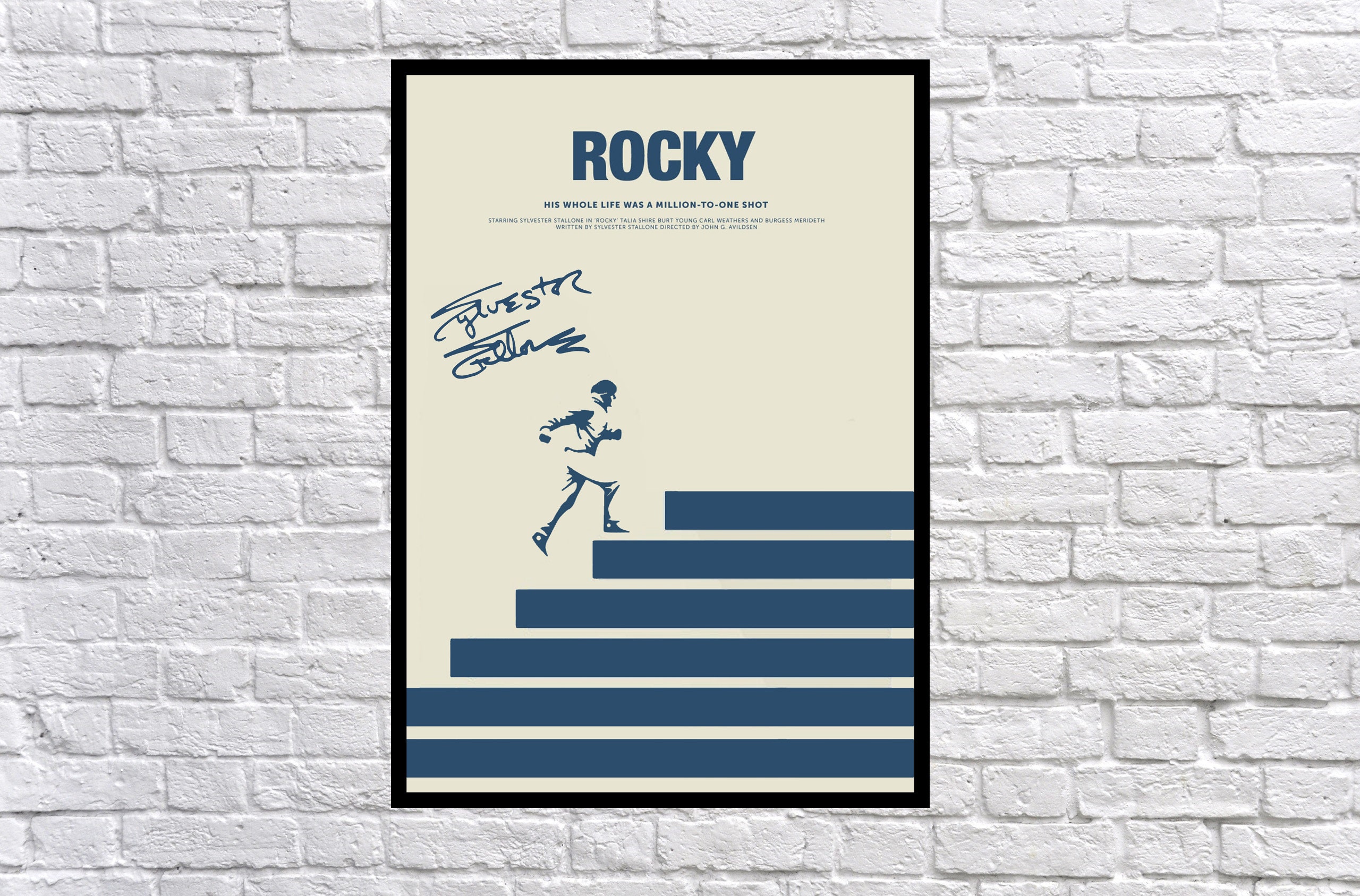 Rocky Signed Poster A3 Movie Poster, Film Poster, Sylvester Stallone ...