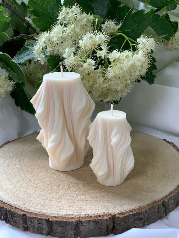 Home Deco Candle Pillar Candle Decorative Candle Natural - Etsy UK