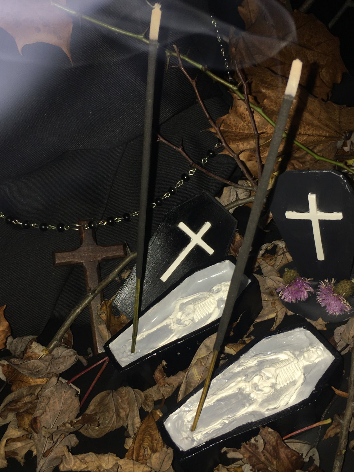 Incense Holder Incense Burner Gothic Coffin Stick Holder | Etsy