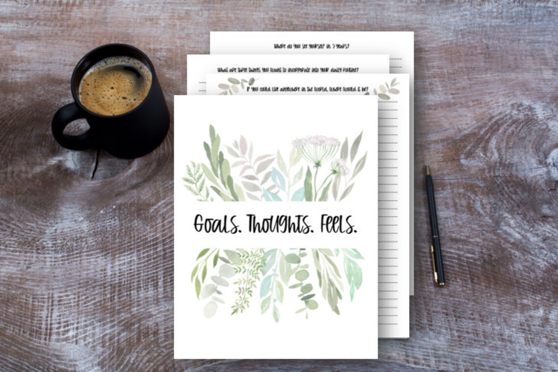 Printable Journal Prompts Daily Journal Floral Journal Reflections ...