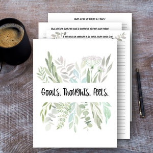 Printable Journal Prompts | Daily Journal | Floral Journal ...