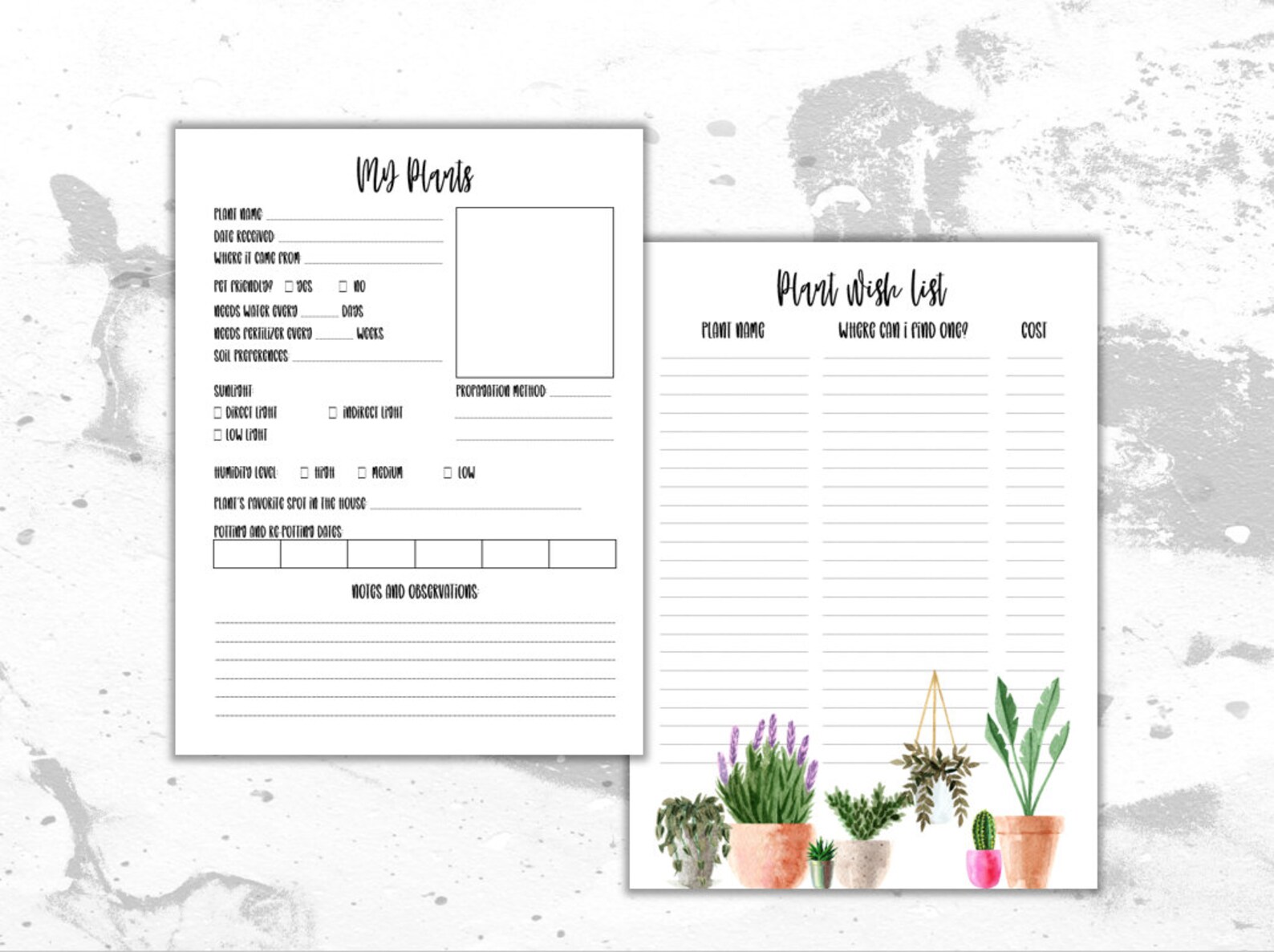 Printable House Plant Journal Plant Tracker House Plant - Etsy