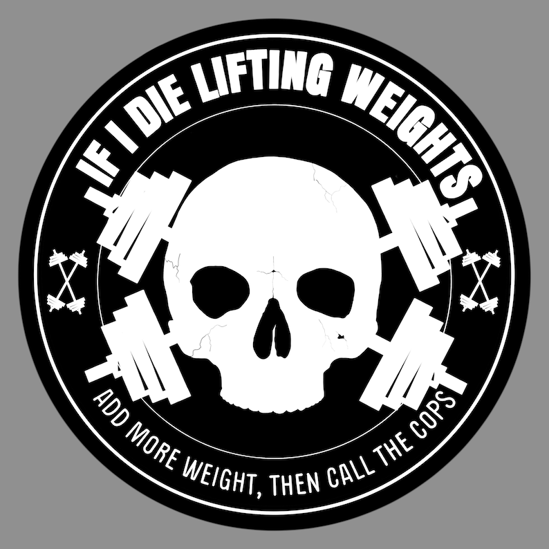Lifting Weights Sticker - Etsy