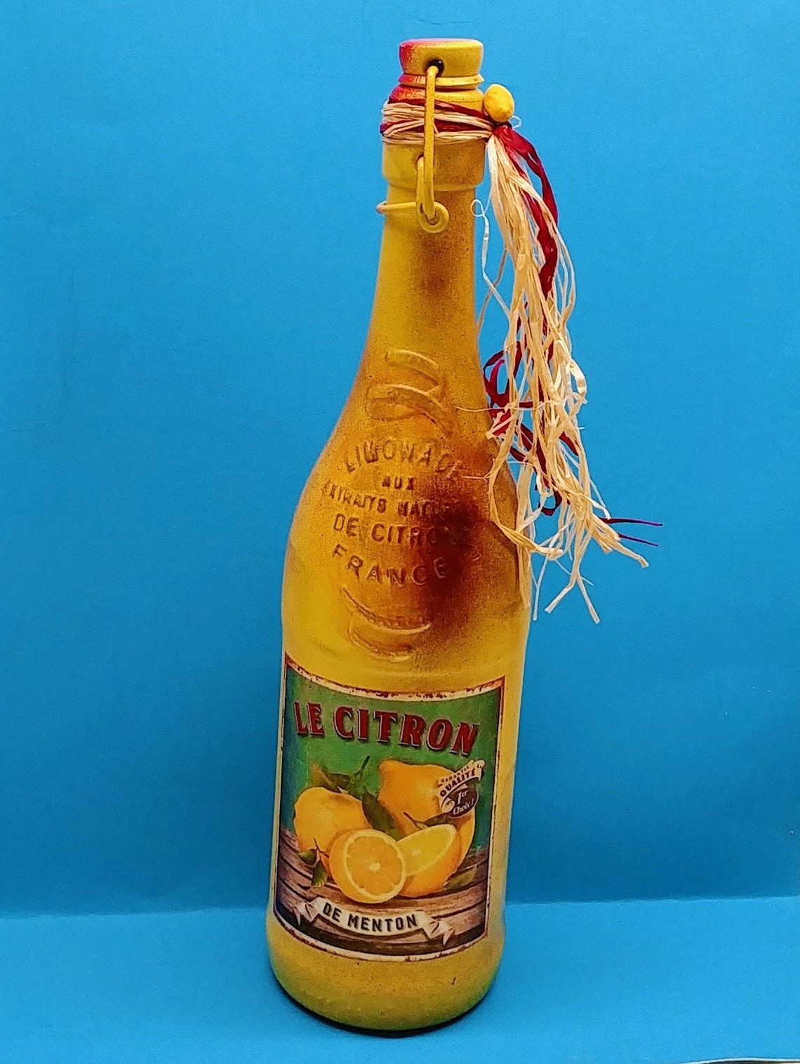 Le Citron Imported French Limonade De Citron Altered Bottle - Etsy
