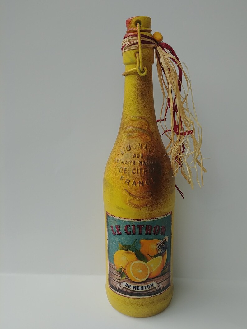 Le Citron Imported French Limonade De Citron Altered Bottle - Etsy