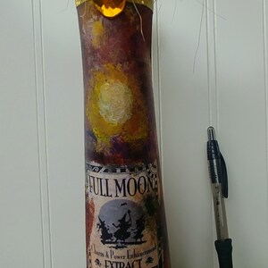 Full Moon Extract Altered Potion Bottle, Apothecary Bottle , Magic ...