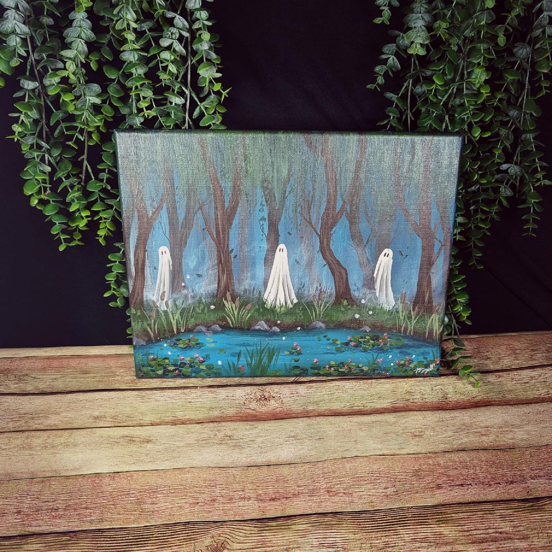Haunted Swamp-acrylic Painting - Etsy