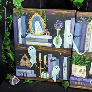 Haunted Library- Set of Acrylic Paintings - Etsy