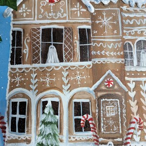 Haunted Gingerbread House Acrylic Painting - Etsy