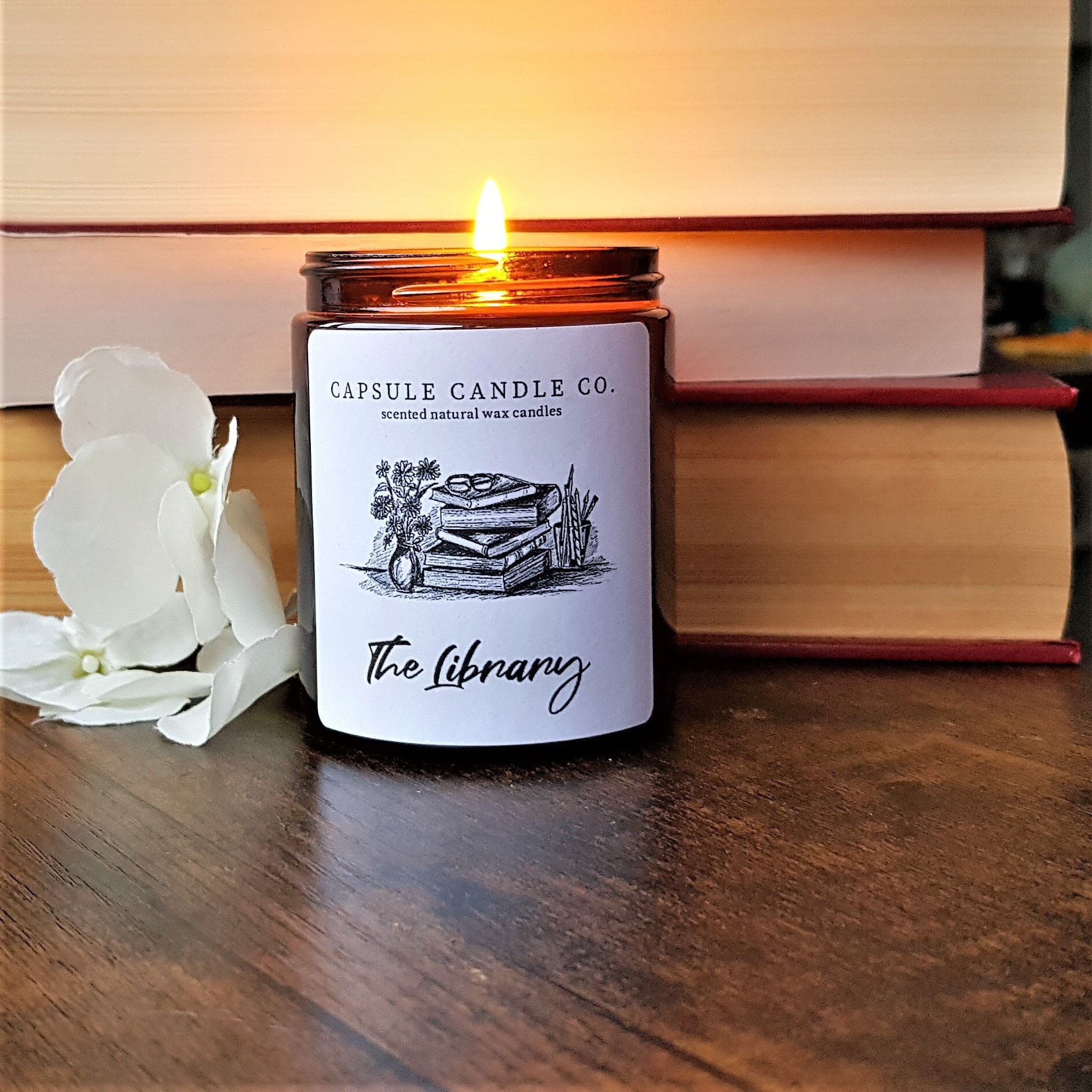 Library Scented Candle Dark Academia Literary Candle / | Etsy