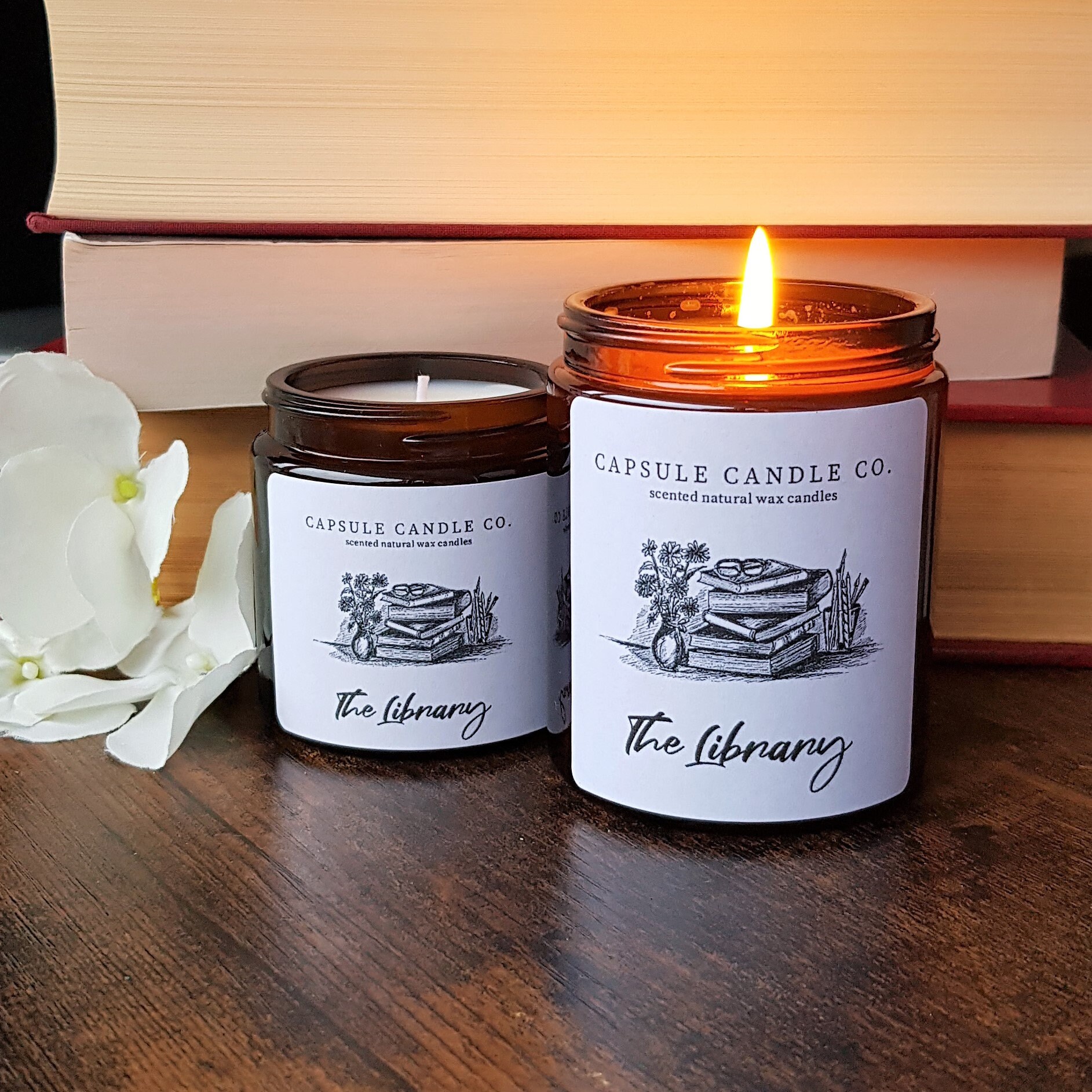 Library Scented Candle Dark Academia Literary Candle / | Etsy