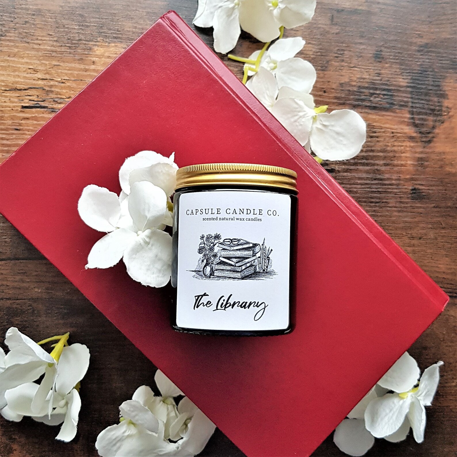 Library Scented Candle Dark Academia Literary Candle / | Etsy