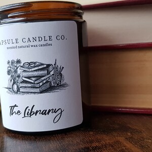 Library Scented Candle - Dark Academia Literary Candle / Bookish Candle ...