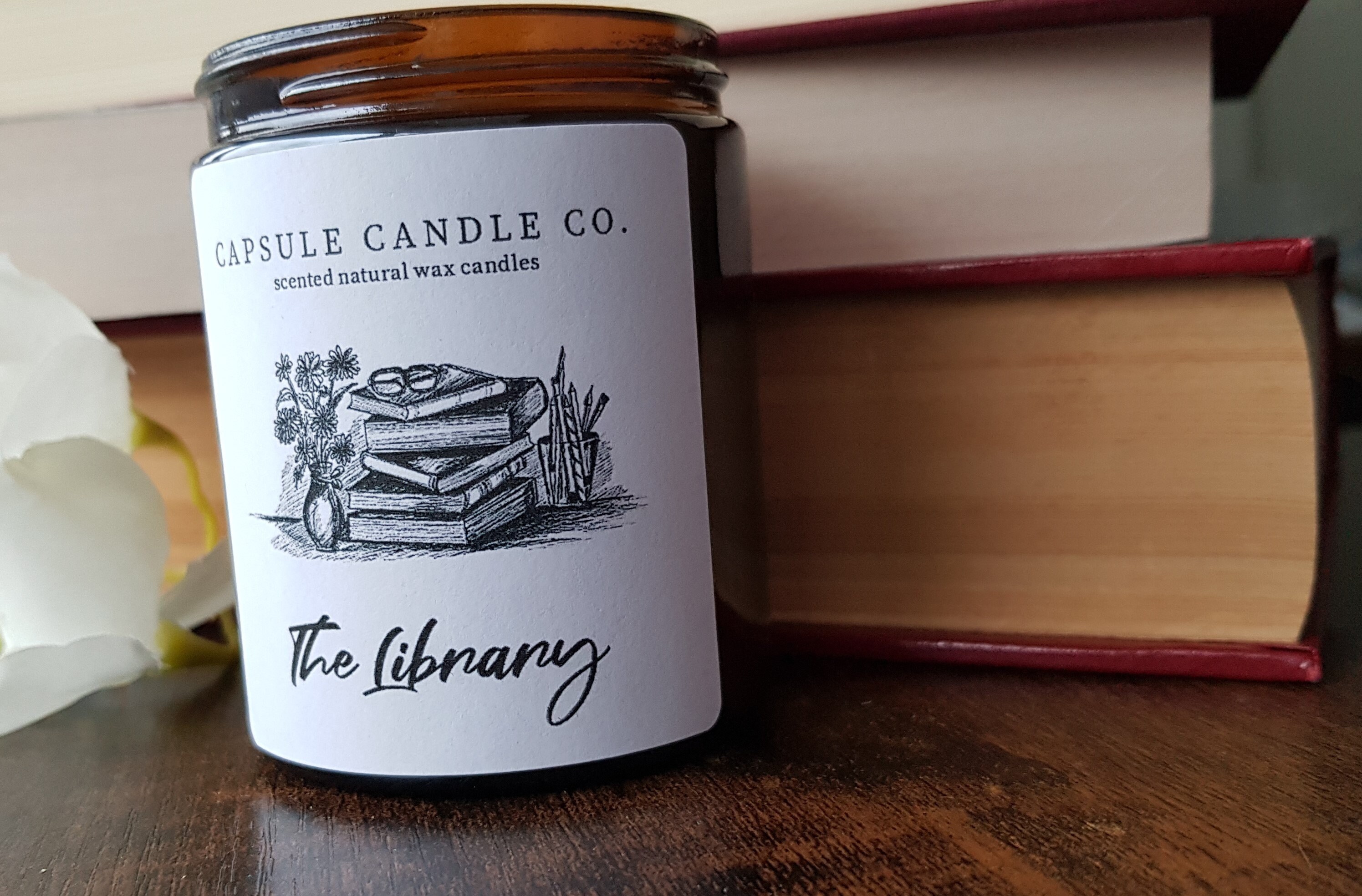 Library Scented Candle Dark Academia Literary Candle / | Etsy