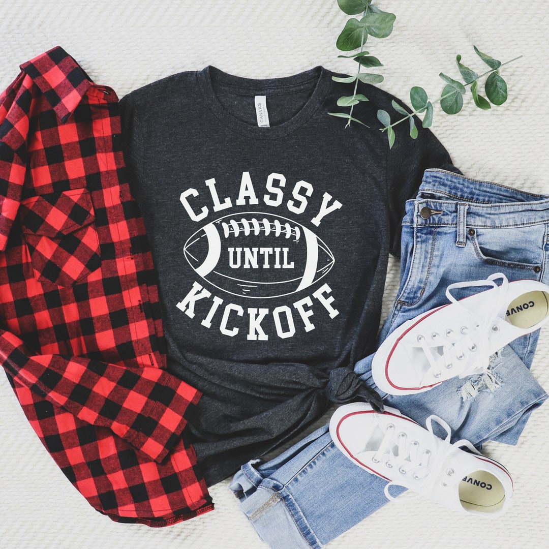 Football Tshirt, Cute Fall Football Shirt, Unisex Crewneck Tshirt for ...