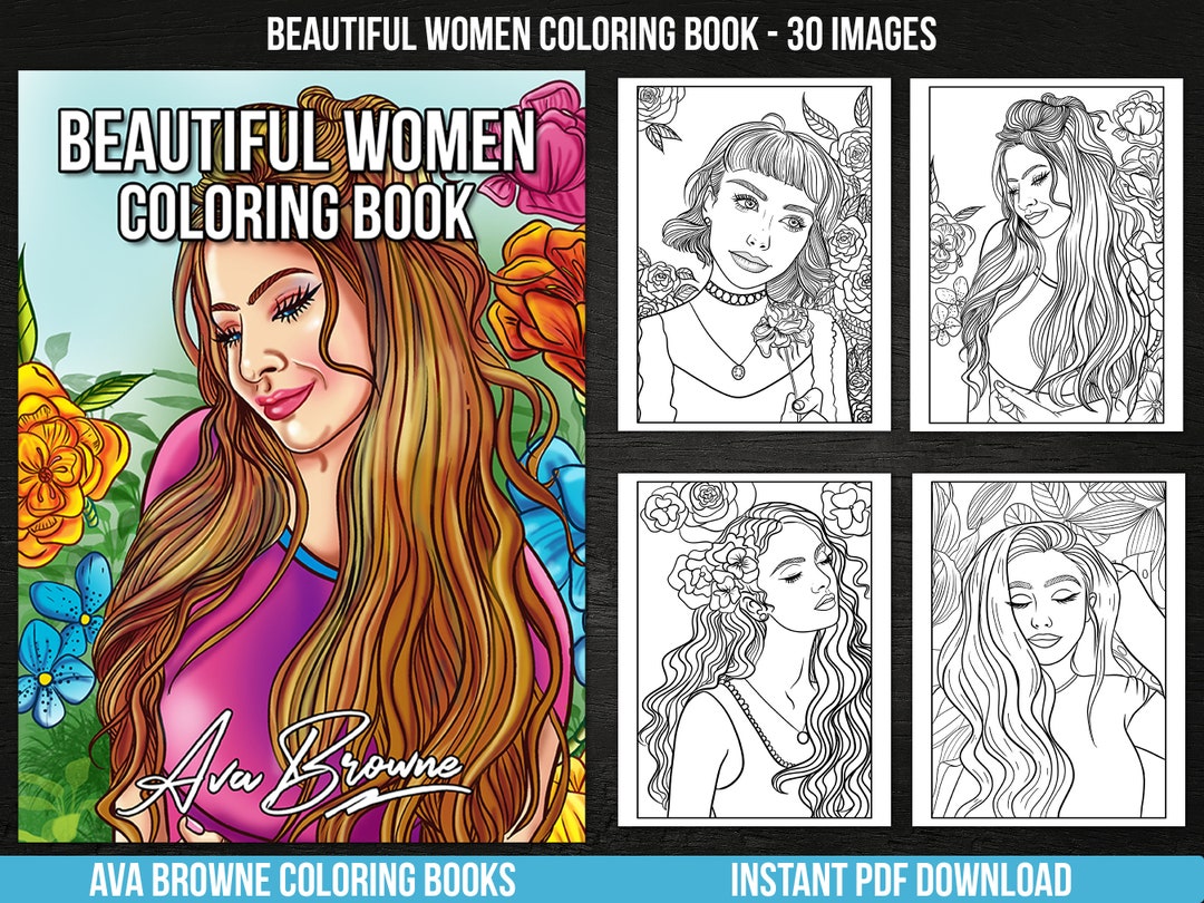 Ava Browne Coloring Books | Beautiful Women Adult Coloring Book Gift ...