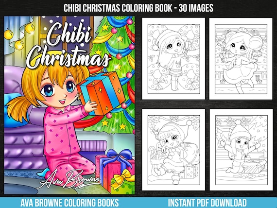 Chibi Christmas Coloring Pages