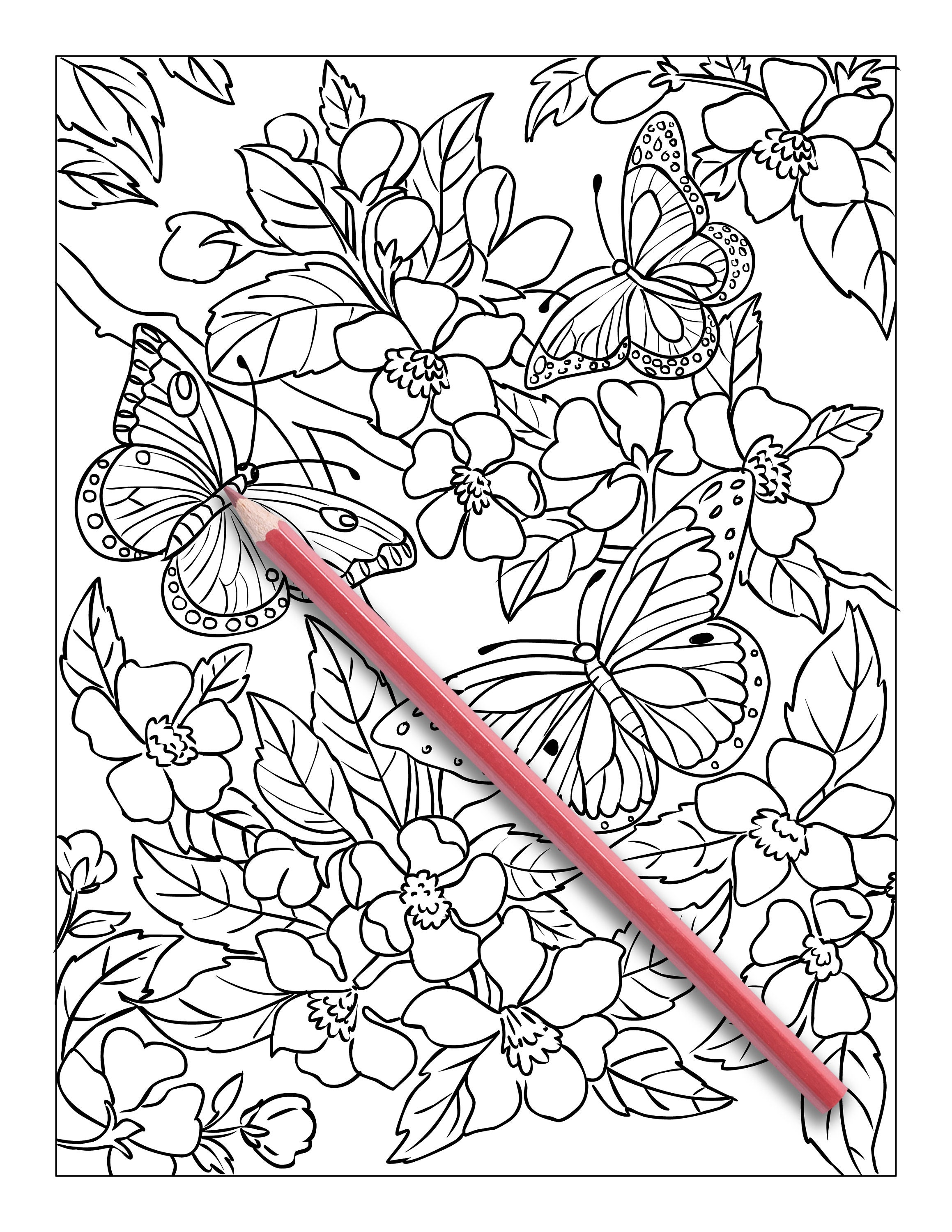 Ava Browne Coloring Books Flower Coloring Book Adult - Etsy