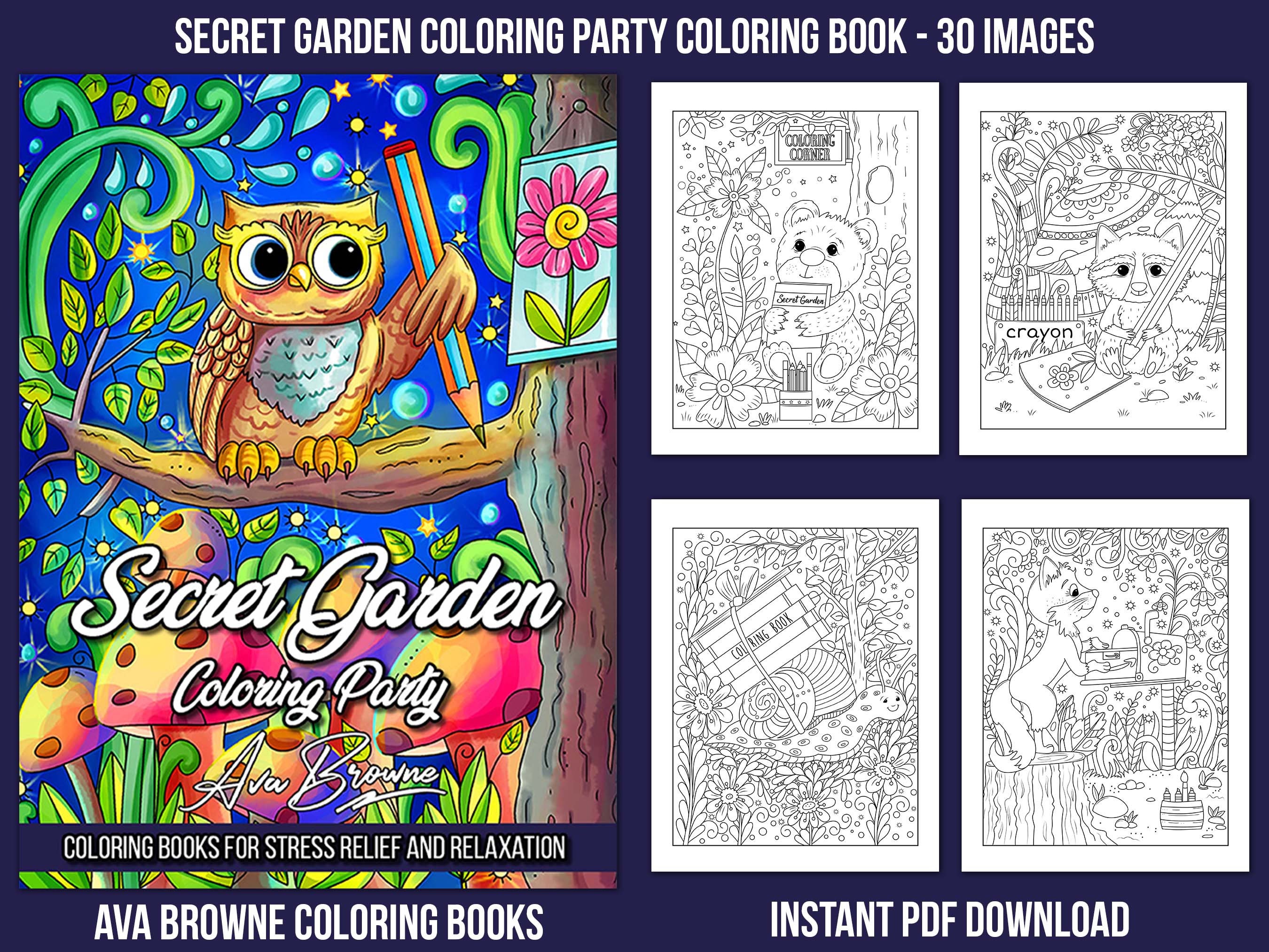 Ava Browne Coloring Books | Secret Garden Coloring Party Coloring Book ...