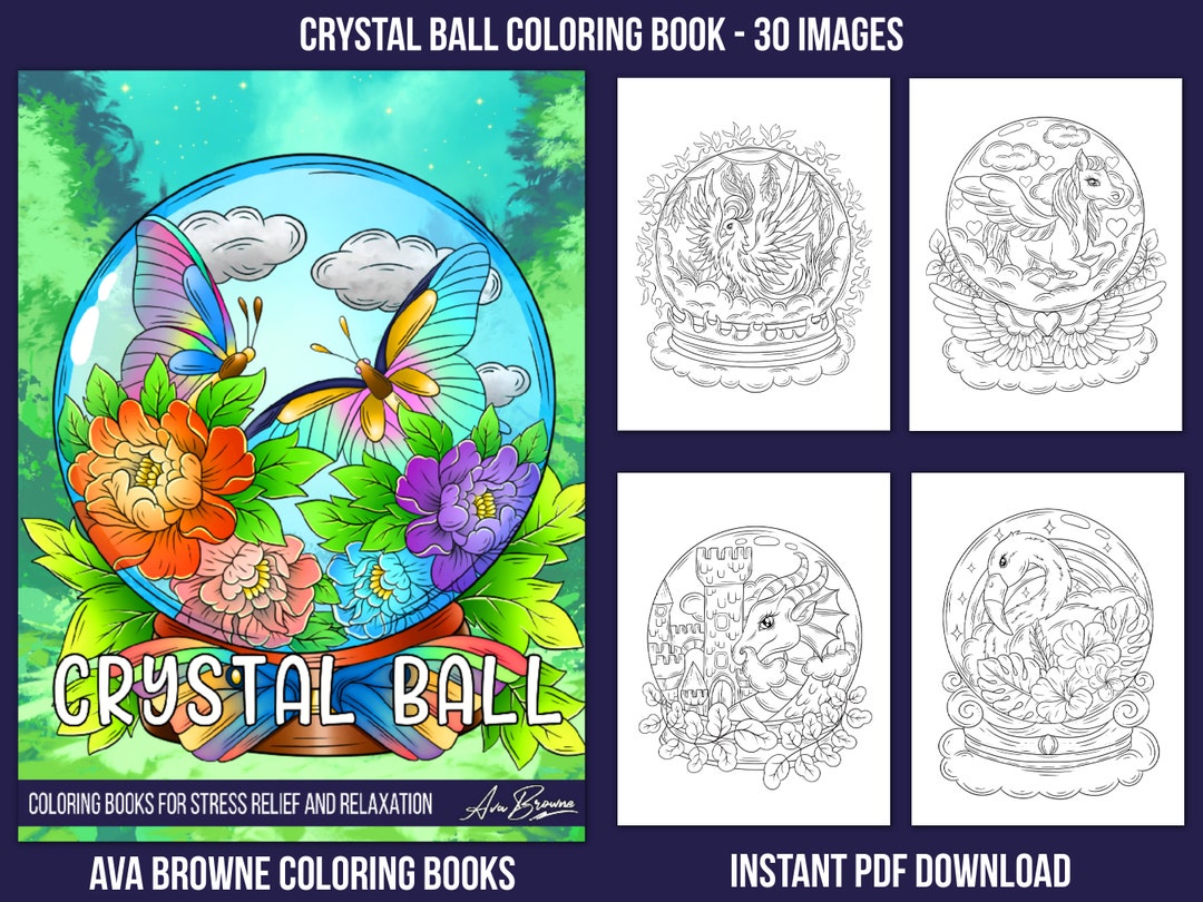 Ava Browne Coloring Books | Crystal Ball Coloring Book, Adult Coloring ...